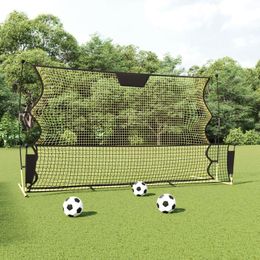 Bonnevie - Fußball-Rebounder Schwarz und Gelb 183x85x120 cm Polyester vidaXL804796