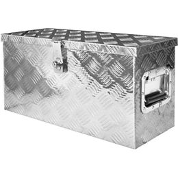 V2Aox Box Anhänger Kiste Alu mit Deckel Alubox Transportbox Truckbox Deichselbox pkw Zubehör Werkzeugbox Aluminium Anhängerbox Aufbewahrungsbox Gross mit