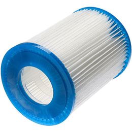 vhbw - 6x Filterkartusche kompatibel mit Bestway Flowclear 2.006 l/h, 3.028 l/h Swimmingpool, Filterpumpe - Wasserfilter, Blau, Weiß