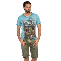 HANGOWEAR Trachtenhose Trachtenjeans HECTOR Short army