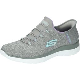 Skechers® Summits Slip-On-Sneaker "Dazzling Haze", dämpfend, maschinenwaschbar, für Damen, grau, 40