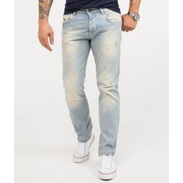 Rock Creek Regular-fit-Jeans Herren Jeans Stonewashed Hellblau RC-2141