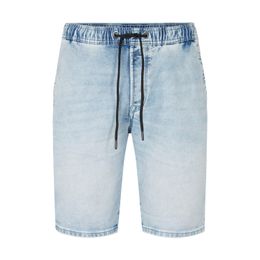 Tom Tailor Denim Herren Denim Shorts mit elastischem Bund, blau, Uni, Gr. M