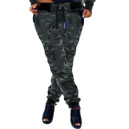 RMK Jogginghose Damen Trainingshose Fitnesshose Sporthose Camouflage Sweatpants elastischer Bund