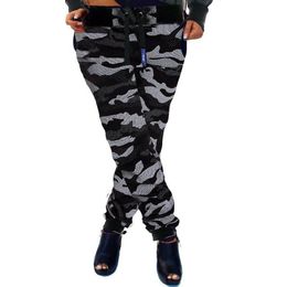 RMK Jogginghose Damen Trainingshose Fitnesshose Sporthose Camouflage Sweatpants elastischer Bund