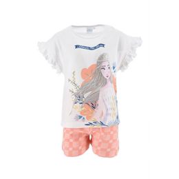 Disney Frozen Shorty Die Eiskönigin Anna und Elsa Mädchen Schlafanzug Pyjama (2 tlg)