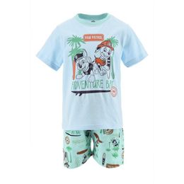 PAW PATROL Shorty Chase Marshall Kinder Jungen Pyjama kurzarm Nachtwäsche (2 tlg)