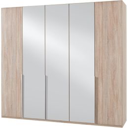 Kleiderschrank wimex "New York" Schränke Gr. B/H/T: 225 cm x 234 cm x 58 cm, 5 St., braun (struktureichefarben hell) Kleiderschränke