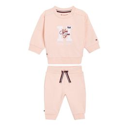 Tommy Hilfiger Relaxanzug BABY TH CREWSUIT (2 tlg), rosa