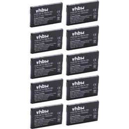 10x Akku kompatibel mit Unify OpenScape SL5, OpenStage SL4 Professional, SL400 schnurlos Festnetz Telefon (700mAh, 3,7V, Li-Ion) - vhbw