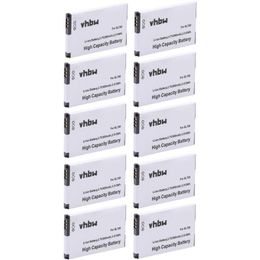 vhbw - 10x Akku kompatibel mit Siemens Gigaset SL450, SL450A Go, SL450H, SL450HX schnurlos Festnetz Telefon (950mAh, 3,7V, Li-Ion)