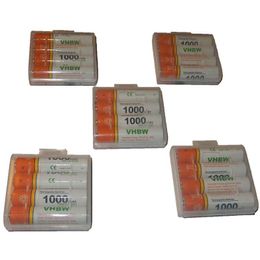 20x aaa Micro Akku kompatibel mit Gigaset CL660HX, CL690, CL690HX, CL690A, CL660A, E720 schnurlos Festnetz Telefon (1000 mAh, 1,2 v, NiMH) - vhbw