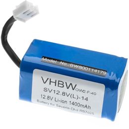 vhbw Akku kompatibel mit Severin Chill RB 7025 Home Cleaner Heimroboter (1400 mAh, 12,8 V, Li-Ion)