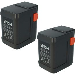 vhbw Sparset 2x Li-Ion Akku 4000mAh (18V) kompatibel mit Werkzeuge Gardena Turbotrimmer AccuCut 450 Li (8841) Ersatz für 8835-U, 8835-20, 8839, 8839-20.