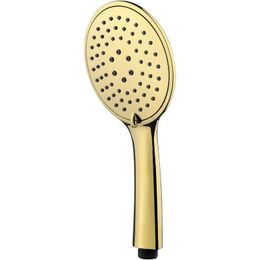 Tycner Duschkopf Gold Handbrause Duschbrause 3 Funktionen Brausekopf Dusche Massage