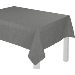 WIRTH Tischdecke Westport (1-tlg), Made in Germany, Jacquard Dekostoff, Blatt-Design, Pflegeleicht, grau