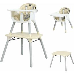 Costway - 5 in 1 Baby-Hochstuhl, umwandelbarer Babystuhl mit 5-Punkt-Gurt, abnehmbarem & verstellbarem Tablett, Tisch- & Stuhl-Set für Babys &