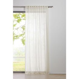 ONDECO Schlaufenschal Pure Gardinen Blickdicht Vorhang Schlafzimmer 1er Set - Ecru - 135x300 cm