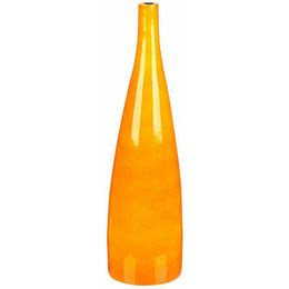 Beliani - Blumenvase Orange Terrakotta 50 cm Handgemacht Langer Hals Schmale Öffnung Flaschenform Bodenvase Deko Accessoires Wohnzimmer Schlafzimmer