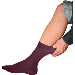 Rogo Damen Basicsocken bordeaux, Gr&ouml;&szlig;e 47-50