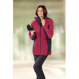 Damen Funktionsjacke mit Fleece-Futter rot-schwarz, Gr&ouml;&szlig;e 38