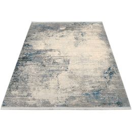 Teppich OCI DIE TEPPICHMARKE "ELEMENTS NAPALI" Teppiche Gr. B/L: 80 cm x 150 cm, 8 mm, 1 St., blau (graublau) Esszimmerteppiche