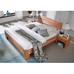 SAM® Holzbett aus Kernbuche massiv geölt 140 x 200 cm Pesto comfort