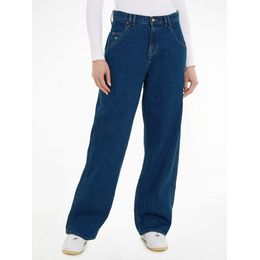 Tommy Jeans Weite Jeans DAISY JEAN LW BGY BH6110 mit Logostickerei, blau