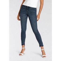 Arizona Skinny-fit-Jeans Mit Kontrastsaum, blau