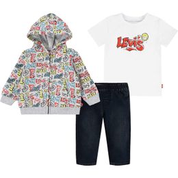 Levi's® kids Levi's® Kids Shirt, Hose & Jäckchen GRAFFITI TAG DENIM SET 3pc (Set, 3-tlg) for Baby BOYS, bunt