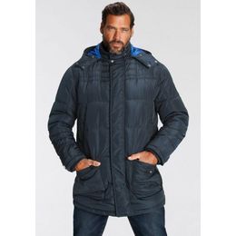 MAN'S WORLD Man's World Winterjacke mit abnehmbarer Kapuze, blau