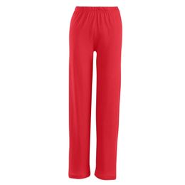 WITT Damen Schlafanzug mit Rundhals-Ausschnitt, bedruckt, schwarz-rot, Gr&ouml;&szlig;e 56/58
