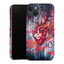 DeinDesign iPhone 14 Plus Handy Premium Case Smartphone Handyh&uuml;lle Schutzh&uuml;lle gl&auml;nzend 1. Fck 1. Fc Kaiserslautern Heart Premium Case