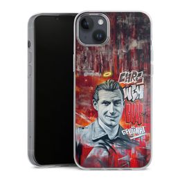 DeinDesign iPhone 14 Plus Handy Silikon H&uuml;lle Case transparent Handyh&uuml;lle 1. Fc Kaiserslautern 1. Fck Fritz Walter Silikon Case
