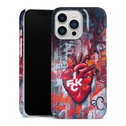 DeinDesign iPhone 13 Pro Handy Premium Case Smartphone Handyh&uuml;lle Schutzh&uuml;lle gl&auml;nzend 1. Fck 1. Fc Kaiserslautern Heart Premium Case
