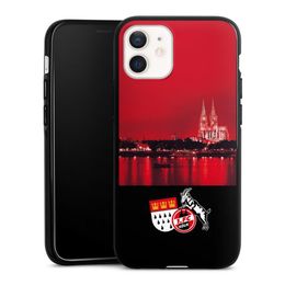 DeinDesign iPhone 12 mini Handy Silikon H&uuml;lle Case schwarz Handyh&uuml;lle Official Licensed Product 1. Fc K&ouml;ln Skyline