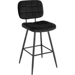EUGAD Barhocker (1 St), Barstuhl Küchenstuhl mit Rückenlehne Fußstütze
