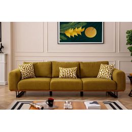 JVmoebel 4-Sitzer Italienische Sofa Couch Polster 4 Sitzer Möbel 270cmTextil Couchen Neu