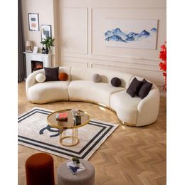 JVmoebel 4-Sitzer Designer Rund sofa Weiße Eckgarnitur Moderne Möbel in Wohnzimmer