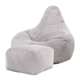 Icon Sitzsack Sitzsack-Sessel aus Cord „Dalton“ mit Sitzpouf