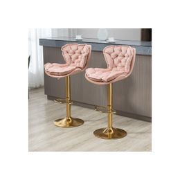 Ulife Barhocker Barstühle mit goldenen Metallbeine
