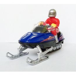 Toi-Toys Modellauto SCHNEEMOBIL mit Fahrer Licht Sound 12cm Spielzeug 45 (Blau)