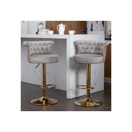 Ulife Barhocker Barstühle mit goldenen Metallbeinen