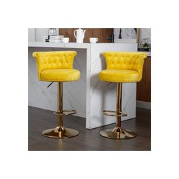 Ulife Barhocker Barstühle mit goldenen Metallbeinen