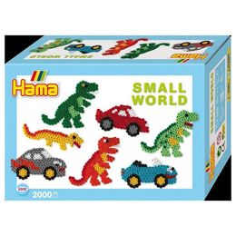 Hama Perlen Bügelperlen Hama Geschenkset kleine Welt Auto/Dino