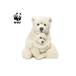 WWF Kuscheltier Plüschtier Eisbärmutter mit Baby (28cm)