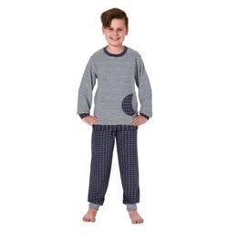 Normann Pyjama Jungen Frottee Pyjama mit Bündchen