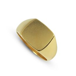 Sprezzi Fashion Siegelring Herren Ring Silber und Gold Siegelring matt gebürstet (inklusive Schmucketui und kostenlosem Silber-Pflegetuch geliert)