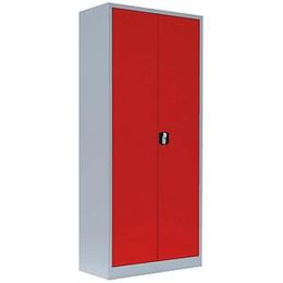 LÜLLMANN LÜLLMANN Stahlschrank 530334 feuerrot, lichtgrau 80,0 x 38,3 x 180,0 cm, aufgebaut