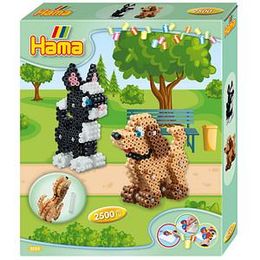 Hama® Bügelperlen Set 3D Hund und Katze mehrfarbig